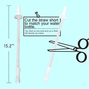 Delove Universal Long Straws for Gallon Water Bottles - Equip Your Bottle with a Straw - Cut Size To Fit Any Bottles- Replacement Straws for Water Jug - Half Gallon/32oz/64oz/128oz - Set of 4