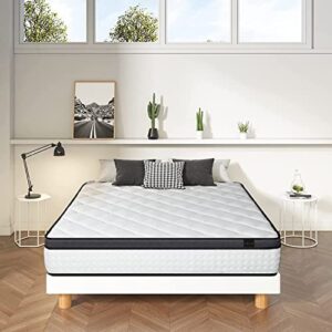 CHEVNI Queen Mattress, 10 inch Individually Pocket Springs Hybrid Mattress,Dual Layer Gel Memory Foam,Medium Firm Mattresses in a Box Queen Size Mattress