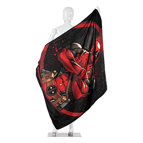 Marvel's Deadpool, "Tough Guy" Micro Raschel Throw Blanket, 46" x 60", Multi Color