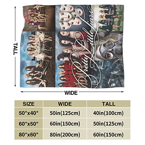 Pretty Little Liars Throw Blanket Ultra Soft Flannel Blanket Cozy Soft Air Conditioner Blankets 50"x40"