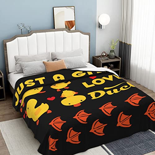 Ducks Soft Throw Blanket All Season Microplush Thick Warm Blankets Tufted Fuzzy Flannel Throws Blanket for Bed Sofa Couch 50"x40"