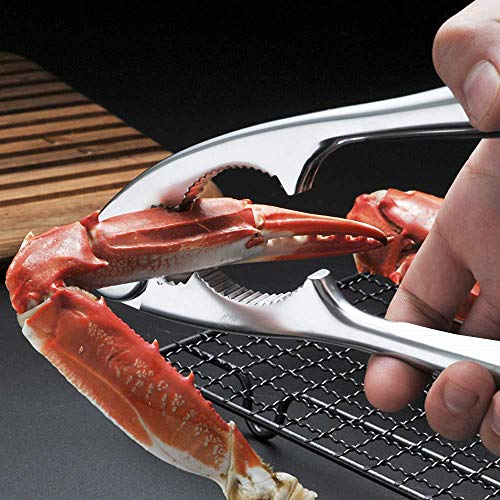 Crab Crackers and Tools, Crab Leg Crackers and Picks Set, Picks Knife for Crab, Shellfish Scissors Nut Cracker, Stainless Steel Seafood Utensils Crackers & Forks Cracker (Red)