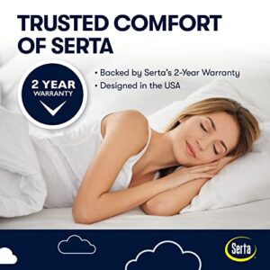 Serta Raised Air Mattress with Never Flat Pump | Size: Queen 18" | Luxury Inflatable Mattress - Built in Air Pump to Ensure a Good Night’s Rest | Heavy Duty Blow Up Mattress with Self Inflating Pump