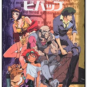 Cowboy Bebop Fleece Throw Blanket - Cowboy Bebop Sessions Anime - Spike Spiegel, Faye Valentine, Edward Wong, Vicious Throw Blanket,One Size