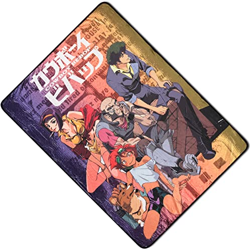 Cowboy Bebop Fleece Throw Blanket - Cowboy Bebop Sessions Anime - Spike Spiegel, Faye Valentine, Edward Wong, Vicious Throw Blanket,One Size