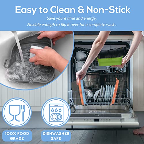 Loveuing Silicone Air Fryer Liners Square - Reusable Airfryer Silicone Basket - Easy to Clean Air Fryers Silicone Pot for 5.8 to 8 Qt Air Fryer Baking Tray Oven Accessories, 8.5 Inch Large