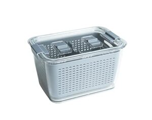 kitchen spaces - 1465a6-amz kitchen spaces colander bin, medium, gray