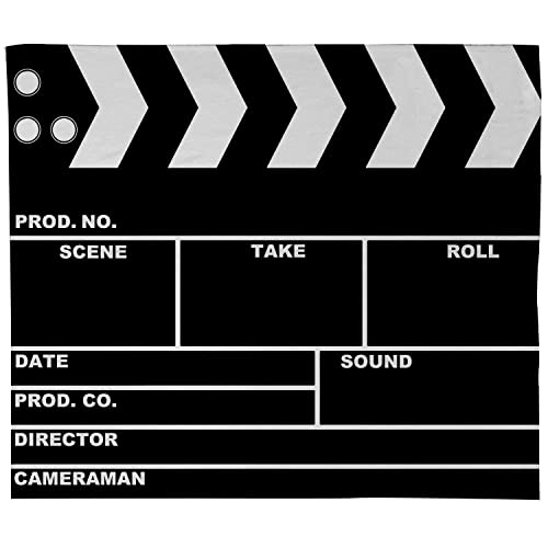 Adrosh Movie Clapboard Blanket Gifts for Women Men Movie Lover Adults Bedroom Living Room Decor Cozy Soft Throw Blankets Ideal for Birthday Christmas Halloween Travel 50"x60"