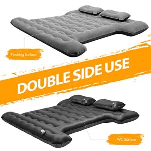 Aotiyer Truck Bed Air Mattress for 5.5-5.8Ft Inflatable Air Mattress for Short Truck Beds Truck Tent Camping Accessories with Pump Pillows Full Size Compatible with F150, Ram, GMC, ect