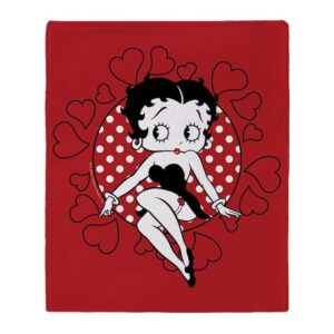 cafepress betty boop circle of he super soft fleece plush throw blanket, 60"x50"