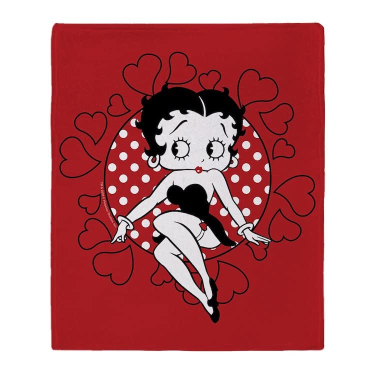 CafePress Betty Boop Circle of He Super Soft Fleece Plush Throw Blanket, 60"x50"