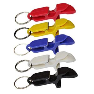 shotgun tool bottle opener keychain - 5 pack - beer bong shotgunning tool - great for parties, party favors, gift, drinking accessories