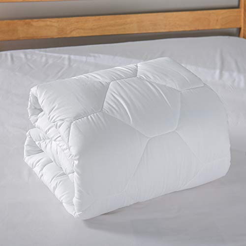 Full Mattress Pad, 8-21" Deep Pocket Protector Ultra Soft Quilted Fitted Topper Cover Fit for Dorm Home Hotel -White