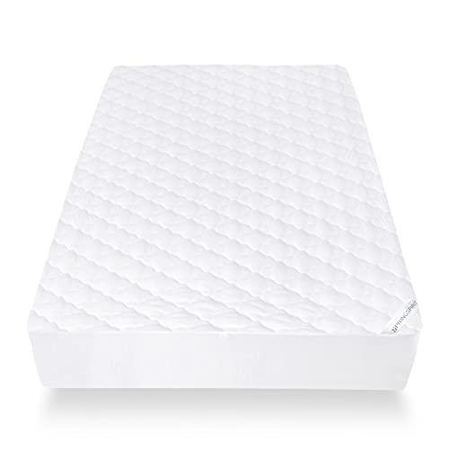 Mattress Protector Waterproof Twin Size, Breathable & Noiseless Twin Mattress Pad Cover Quilted Fitted with Deep Pocket up to 14" Depth