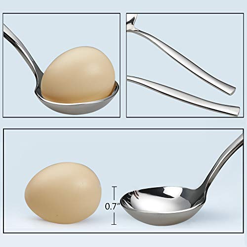 Idotry 2-Piece Stainless Steel Gravy Soup Spoon, Gravy Ladle Soup, Small Ladle