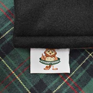 SENSORY GOODS Young Adult - Deluxe - Made in America - Medium Weighted Blanket 10lb Medium Pressure - Dwight Pattern - Fleece/Flannel (66" x 42") Provides Comfort and Relaxation.