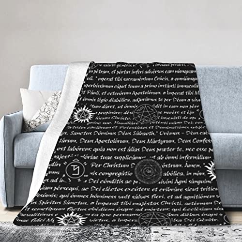 Flannel Blanket Throws 30"X40" - Supernatural Inspiration Printed Throw Blanket Super Soft Warm Lightweight Blanket for Bed Sofa Couch Travel Camping