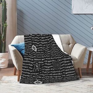 Flannel Blanket Throws 30"X40" - Supernatural Inspiration Printed Throw Blanket Super Soft Warm Lightweight Blanket for Bed Sofa Couch Travel Camping