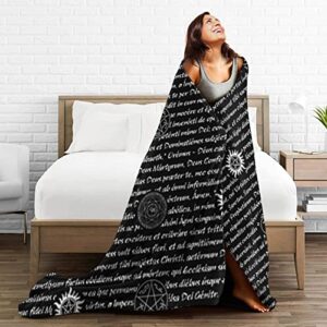 Flannel Blanket Throws 30"X40" - Supernatural Inspiration Printed Throw Blanket Super Soft Warm Lightweight Blanket for Bed Sofa Couch Travel Camping