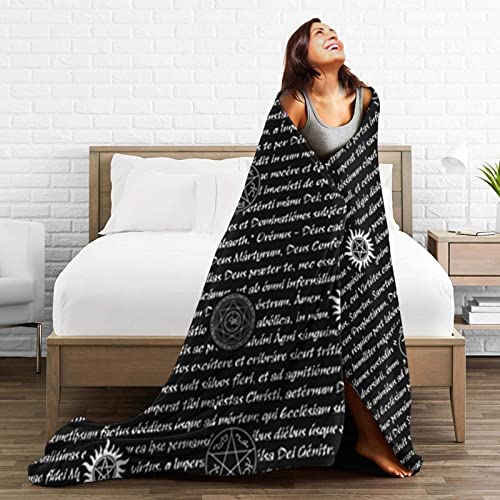 Flannel Blanket Throws 30"X40" - Supernatural Inspiration Printed Throw Blanket Super Soft Warm Lightweight Blanket for Bed Sofa Couch Travel Camping