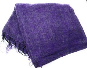 himalaya clothing 100% yak wool soft throw blanket handmade in nepal 56 in x 90 in (violet)