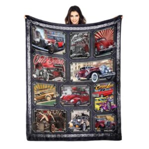 retro car vintage car gift ultra-soft throw blanket 80"x60" comfortable gifts for bed sofa dorm decor bedding bedroom