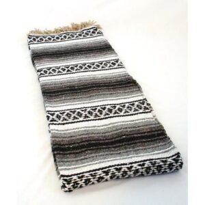 sanyork fair trade #11 black hogan classic mexico yoga meditation work out blanket mat throw falsa