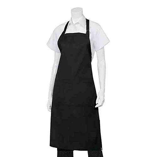 K Y KANGYUN Wash Dishes Waterproof Apron for Women,Kitchen Garden Farmhouse Pockets Dog Groomers Aprons,Black