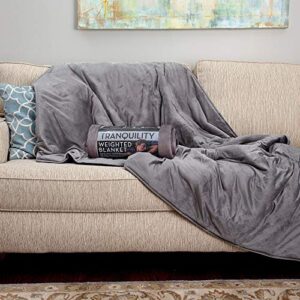 Tranquility. Weighted Blanket with Washable Cover ● Gray ● 15 lbs