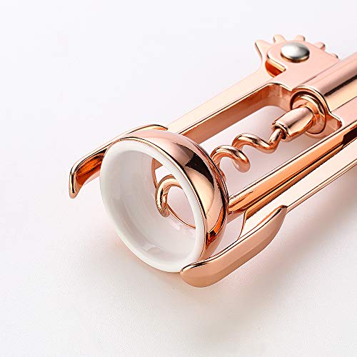 JXS Simple Wing Corkscrew Gold Wine Opener and Beer Opener, Multifunctional Wine Corkscrew Opener