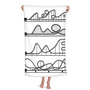 amusement park black roller coaster outline throw blanket soft warm flannel