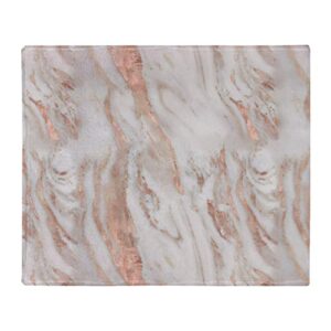 cafepress rose gold marble arctic fleece throw blanket