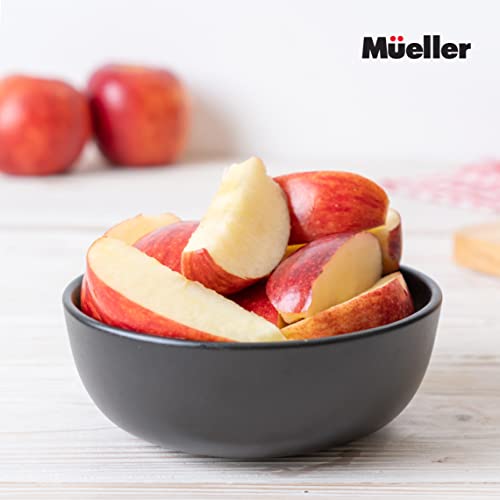 Mueller SpeedSlice Apple and Pear Slicer Corer, Heavy Duty, Attached Safety Cover Protects Fingers while In-Use and Blades while in Storage