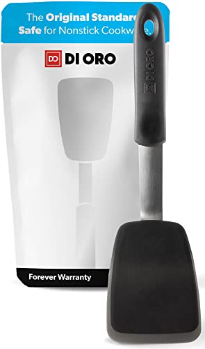 DI ORO Egg Spatula - Silicone Turner Spatula for Cooking - Spatula for Nonstick Cookware Heat-Resistant - High Heat Thin Spatula & Flexible Turner - Kitchen Flipper BPA Free & Dishwasher Safe