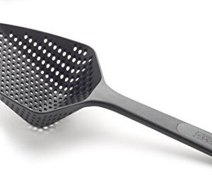 Joseph Joseph Scoop Colander Strainer Slotted Spoon, Large, Black