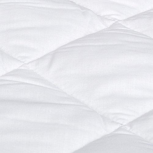 Amazon Basics Hypoallergenic Quilted Mattress Topper Pad Cover - 18 Inch Deep, Full