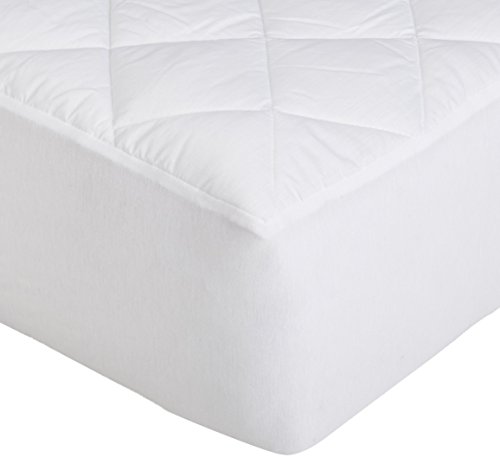 Amazon Basics Hypoallergenic Quilted Mattress Topper Pad Cover - 18 Inch Deep, Full