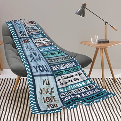 Father in Law Gift from Daughter in Law/Son in Law,Fathers Day Blanket Gifts for Father in Law,Father of The Groom Gift,Father in Law Blanket,Gifts for Father in Law for Birthday Christmas 60"x50"