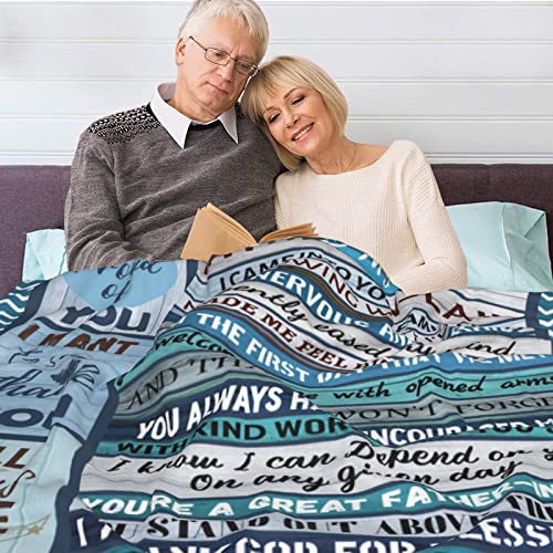 Father in Law Gift from Daughter in Law/Son in Law,Fathers Day Blanket Gifts for Father in Law,Father of The Groom Gift,Father in Law Blanket,Gifts for Father in Law for Birthday Christmas 60"x50"