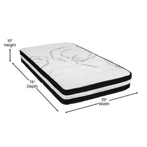 EMMA + OLIVER 10 Inch Hybrid Pocket Spring Mattress, Twin Mattress in a Box