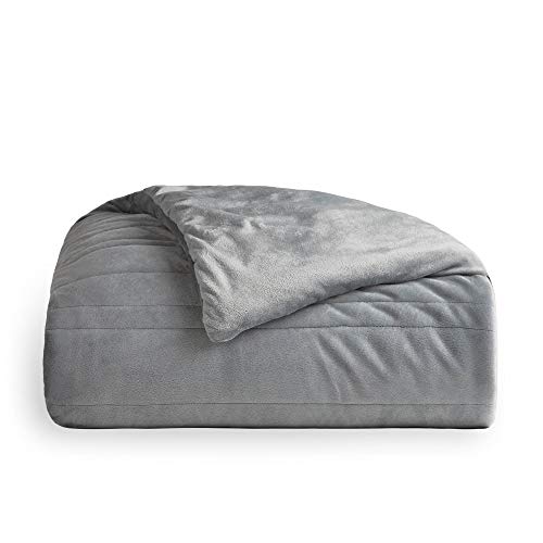 MALOUF Anchor Blanket Available in Three Weights and Two Sizes-Promotes Deep Sleep-Silky Soft Cover 48in x 72in, 48 in x 72 in | 20 lb, Ash