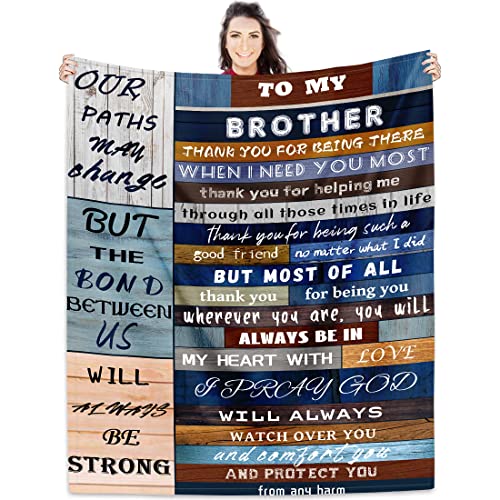 Gifts for Brother Blanket - Brother Gifts from Sister - Big Brother Gift -Best Brother Gifts -Gifts for Brother Adult - Brother Birthday Gift - Graduation Birthday Gifts for Brother Christmas Blankets