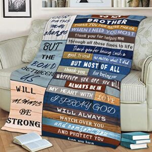 Gifts for Brother Blanket - Brother Gifts from Sister - Big Brother Gift -Best Brother Gifts -Gifts for Brother Adult - Brother Birthday Gift - Graduation Birthday Gifts for Brother Christmas Blankets