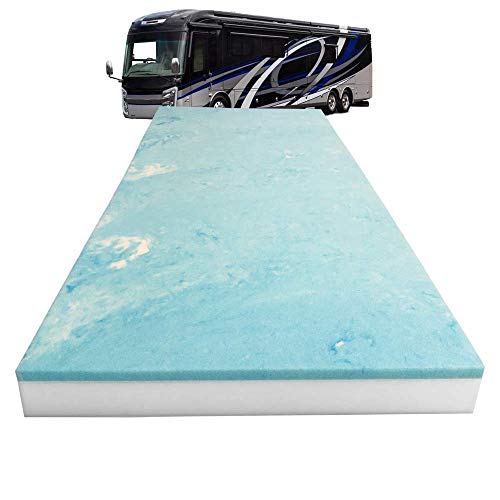 Foamma 6” x 36” x 76” Truck, Camper, RV Travel Visco Gel Memory Foam Bunk Mattress Replacement, Made in USA, Comfortable, Travel Trailer, CertiPUR-US Certified, Cover Not Included