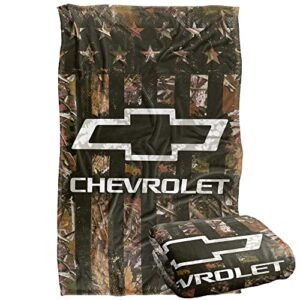 chevy blanket, 36"x58" camo logo silky touch super soft throw blanket