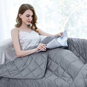 AsFrost Weighted Blanket 2.0 for Adult and Kids, 100% Breathable Cotton with Premium Glass Beads