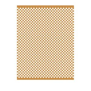 YIRUIO Throw Blankets Checkerboard Grid Chessboard Checkered Lightweight Ultra-Thin Comfort 100% Pure Cotton Knit for Home Decor Bed Couch (Khaki, 60" L x 79" W)