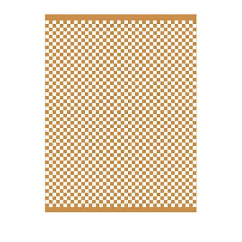 YIRUIO Throw Blankets Checkerboard Grid Chessboard Checkered Lightweight Ultra-Thin Comfort 100% Pure Cotton Knit for Home Decor Bed Couch (Khaki, 60" L x 79" W)