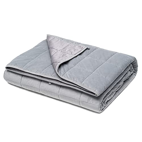 Sualvida Reversible Weighted Blanket King Size (25lbs, 88''x104''), Warm Short Plush and Cool Tencel Fabric Double-Sided Weighted Blanket California King Size for All Season Use