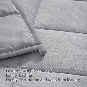 Sualvida Reversible Weighted Blanket King Size (25lbs, 88''x104''), Warm Short Plush and Cool Tencel Fabric Double-Sided Weighted Blanket California King Size for All Season Use